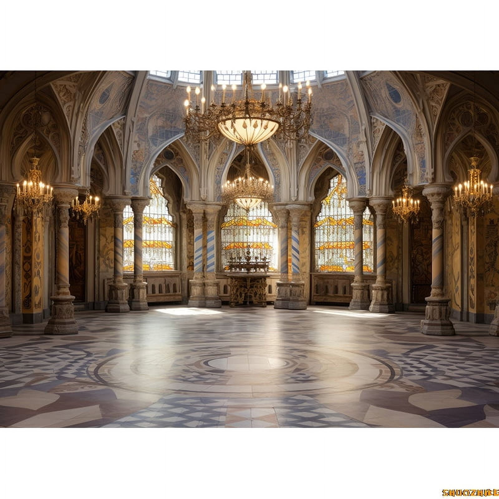 European Style Retro Castle Theme Photography Backdrops Props Vintage ...