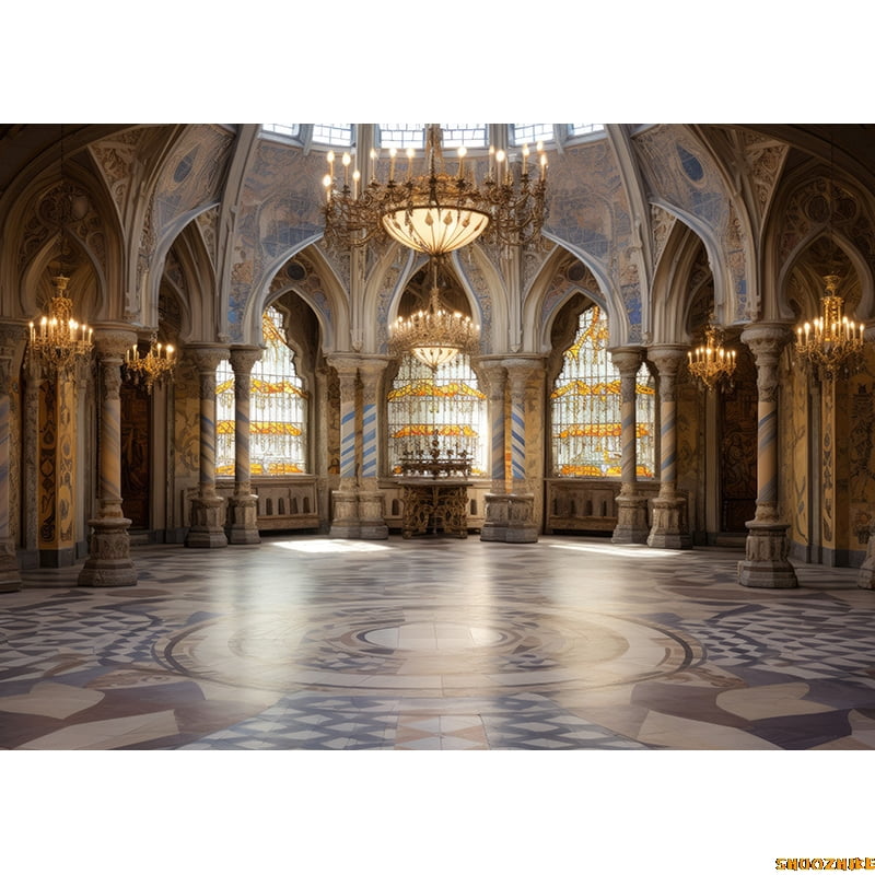 European Style Retro Castle Theme Photography Backdrops Props Vintage ...