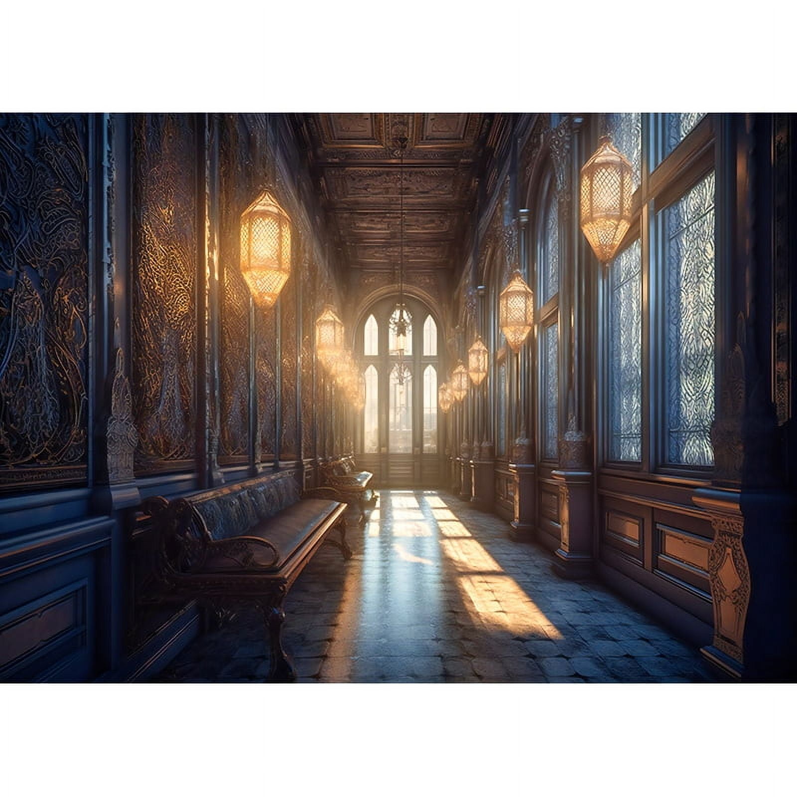 European Style Retro Castle Theme Photography Backdrops Props Vintage ...