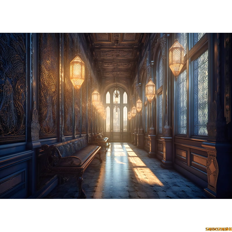 European Style Retro Castle Theme Photography Backdrops Props Vintage ...