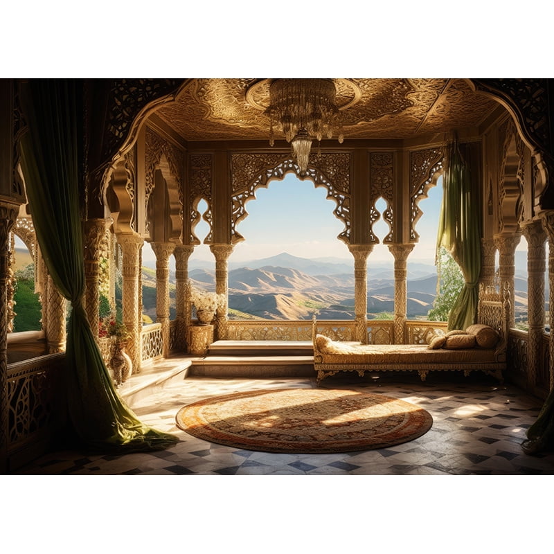 European Style Retro Castle Theme Photography Backdrops Props Vintage ...