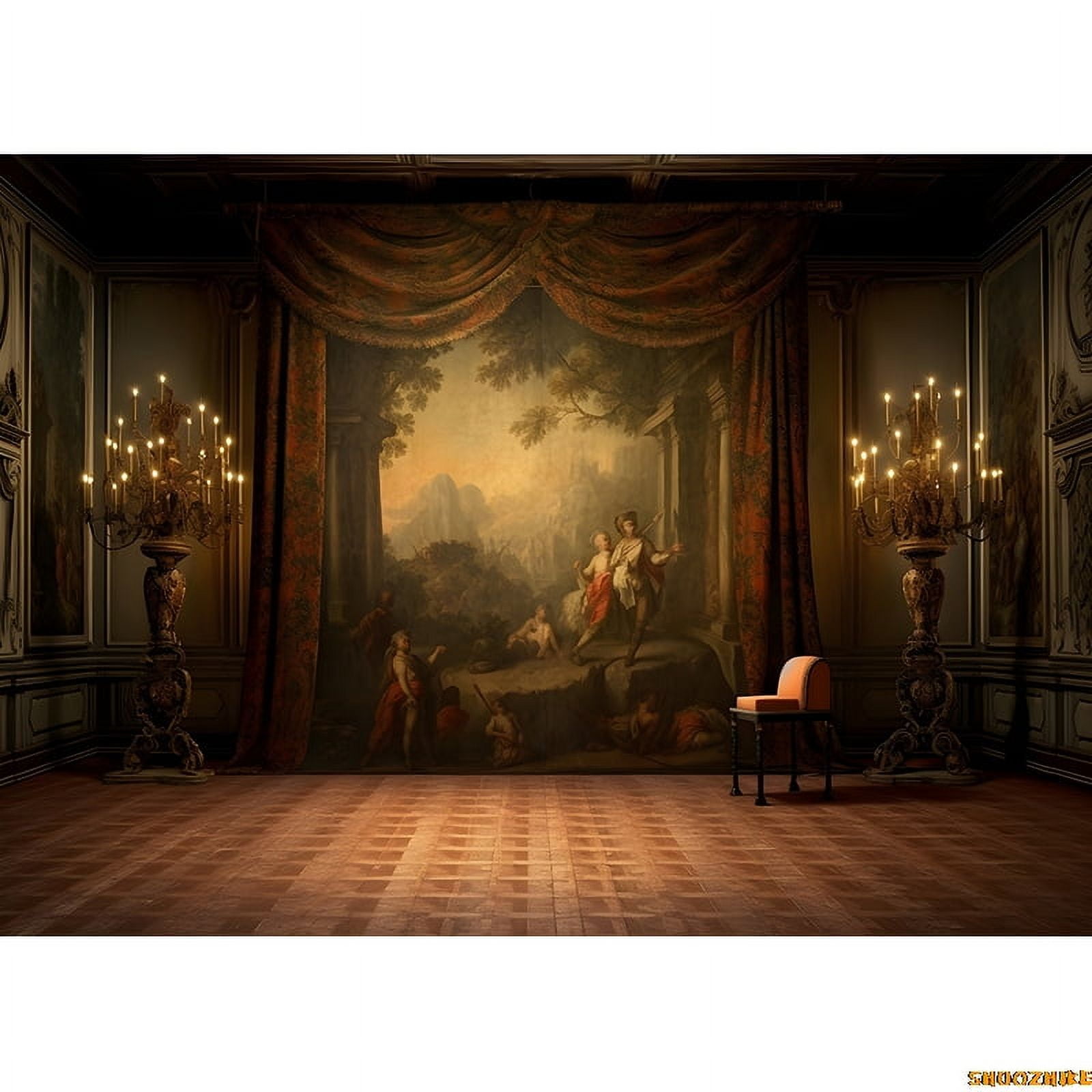 European Style Retro Castle Theme Photography Backdrops Props Vintage ...