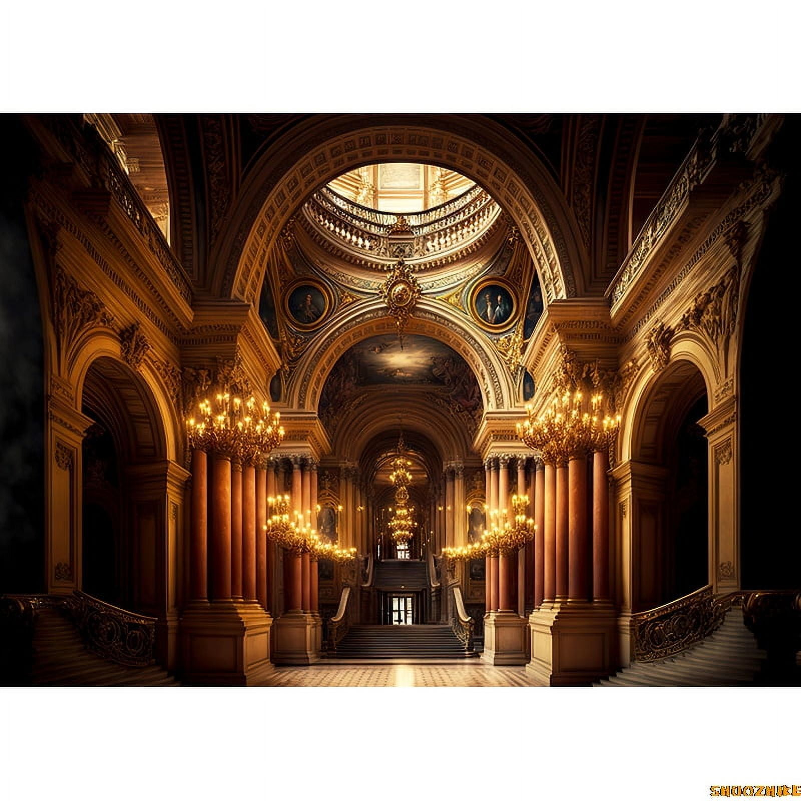 European Style Retro Castle Theme Photography Backdrops Props Vintage ...