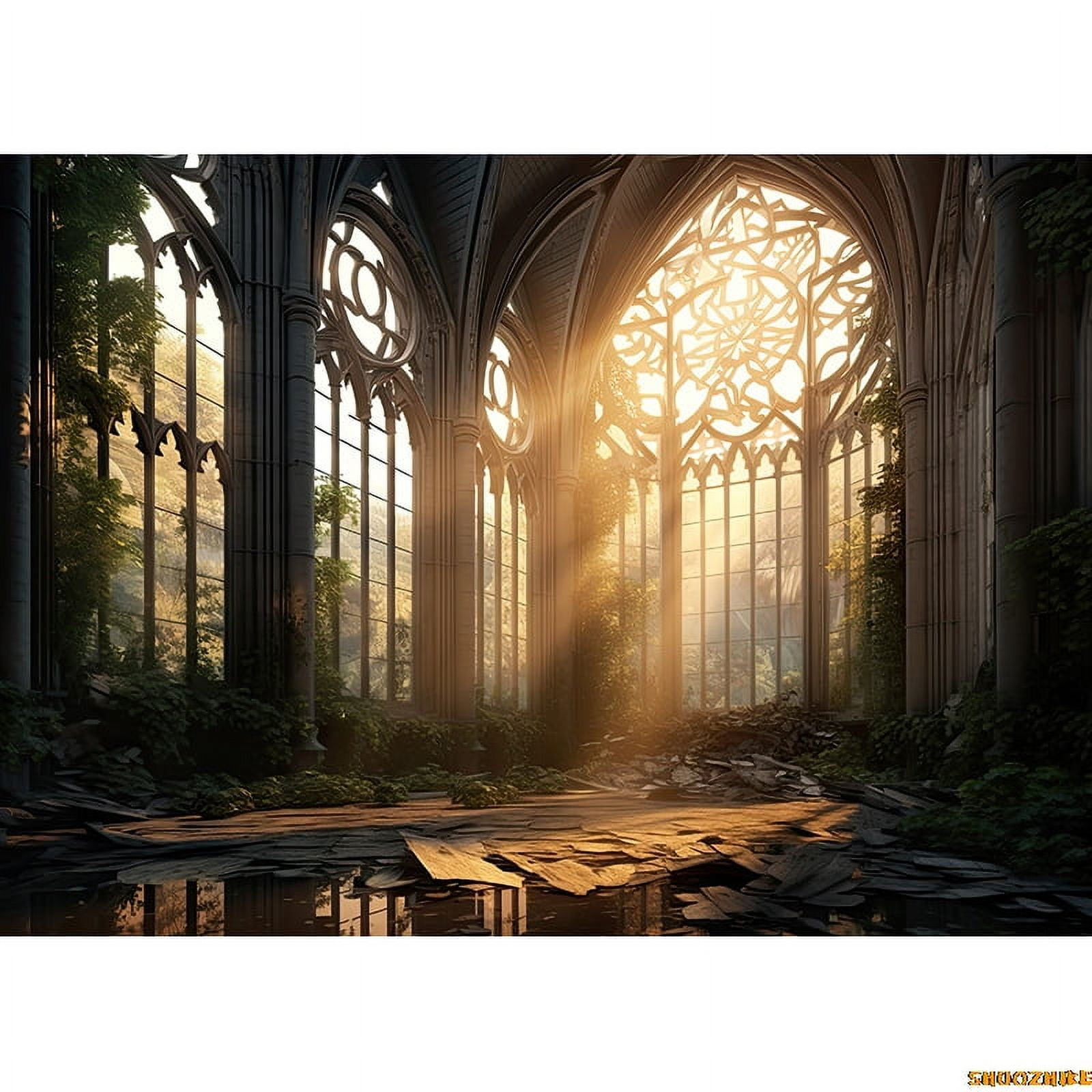 European Style Retro Castle Theme Photography Backdrops Props Vintage ...