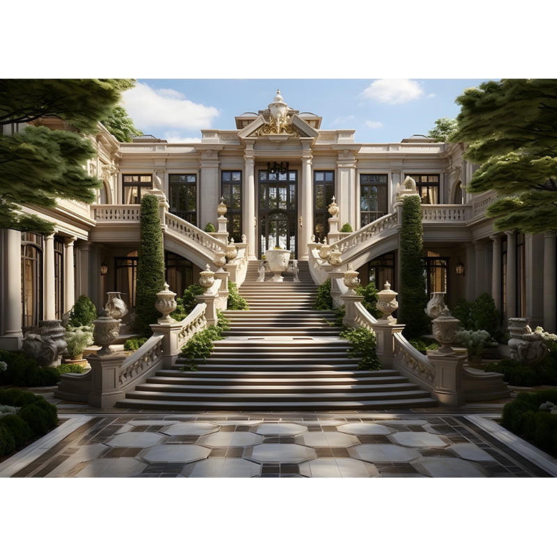European Style Retro Castle Theme Photography Backdrops Props Vintage ...
