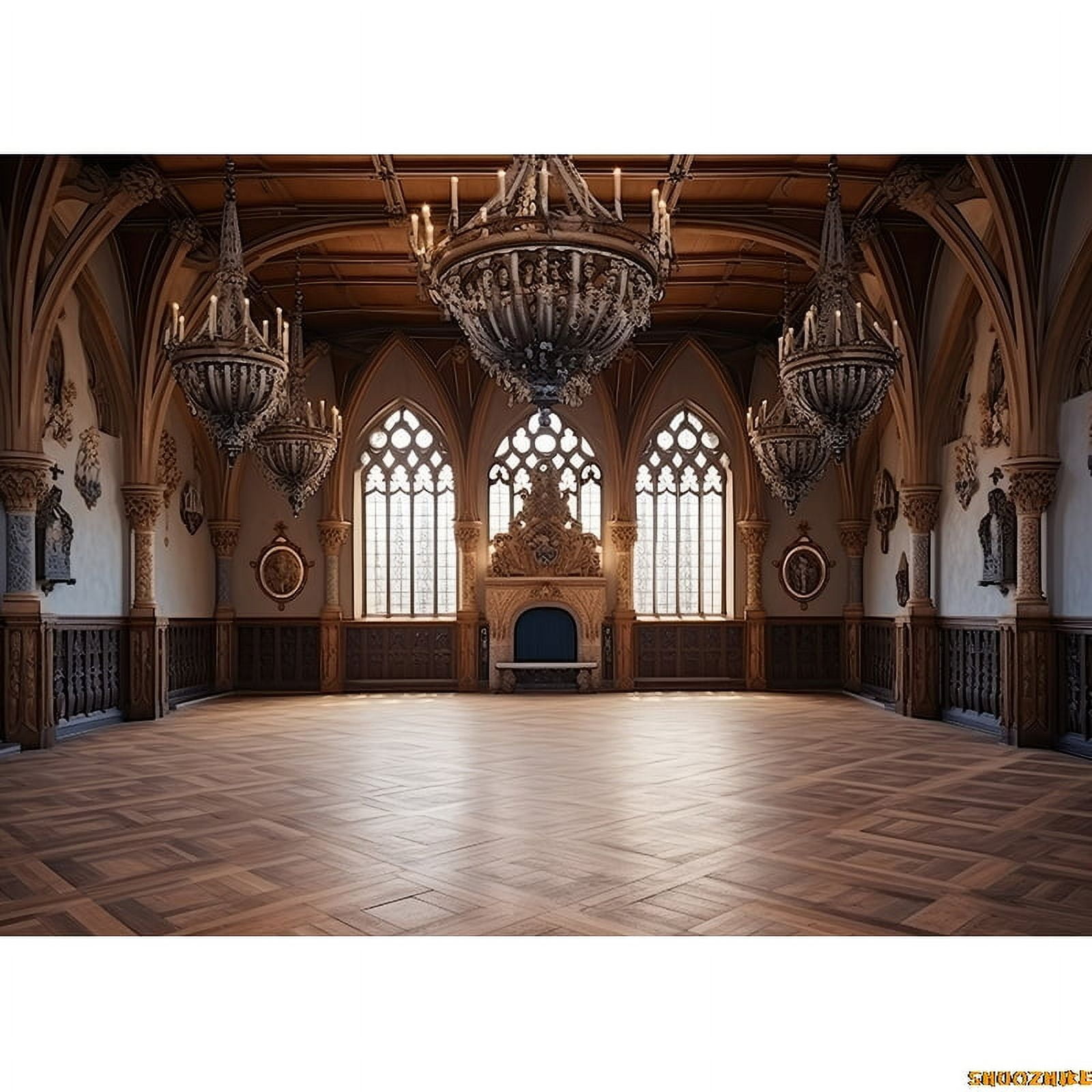 European Style Retro Castle Theme Photography Backdrops Props Vintage ...