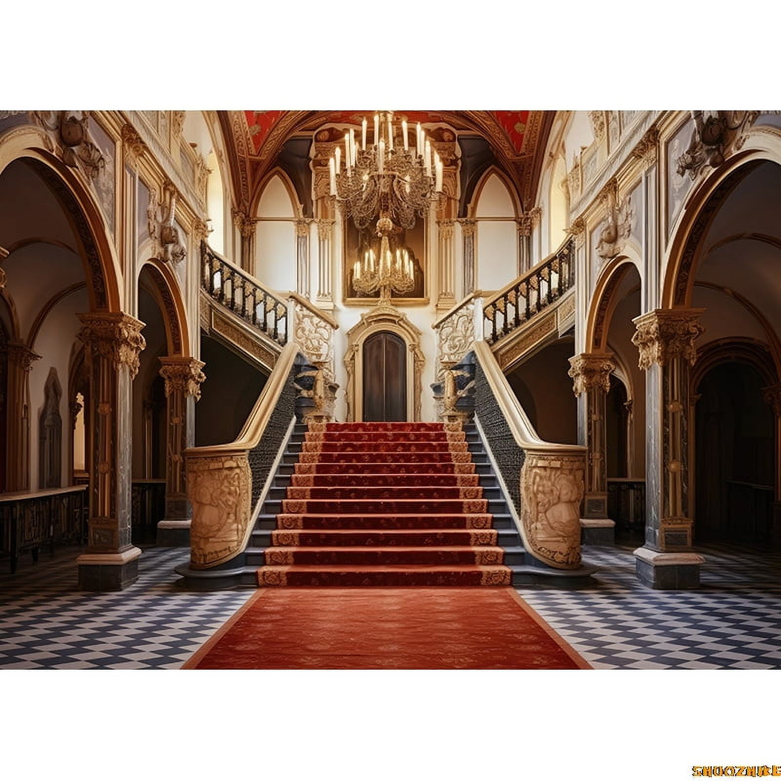 European Style Retro Castle Theme Photography Backdrops Props Vintage ...