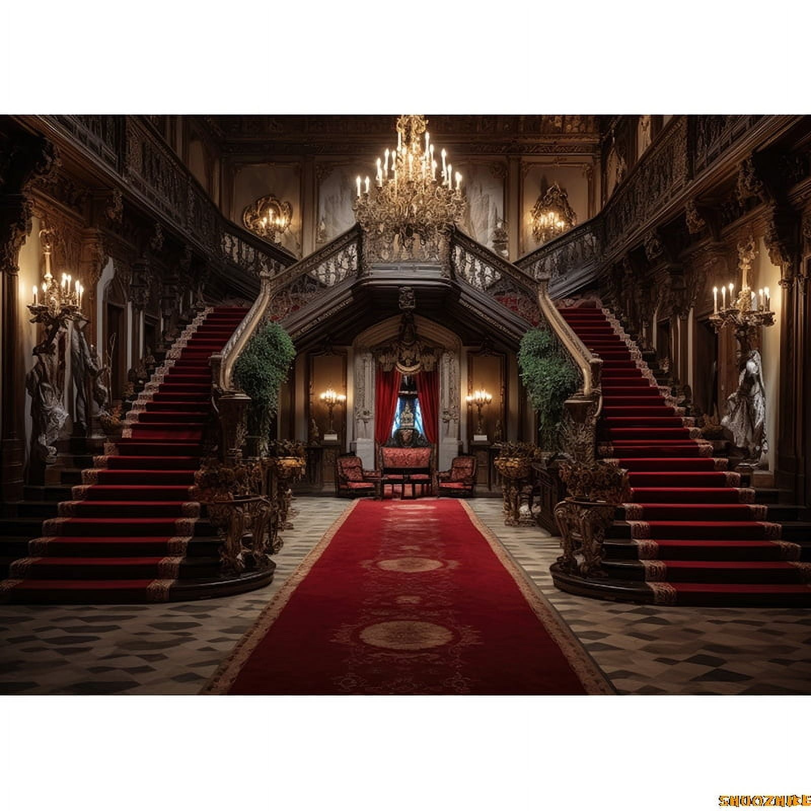 European Style Retro Castle Theme Photography Backdrops Props Vintage ...