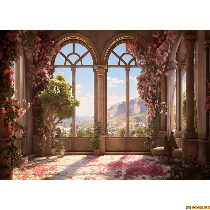 European Style Retro Castle Theme Photography Backdrops Props Vintage ...