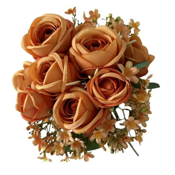 European Style Rose Bouquet, High-Density Faux Petals & Pearl Accents ...