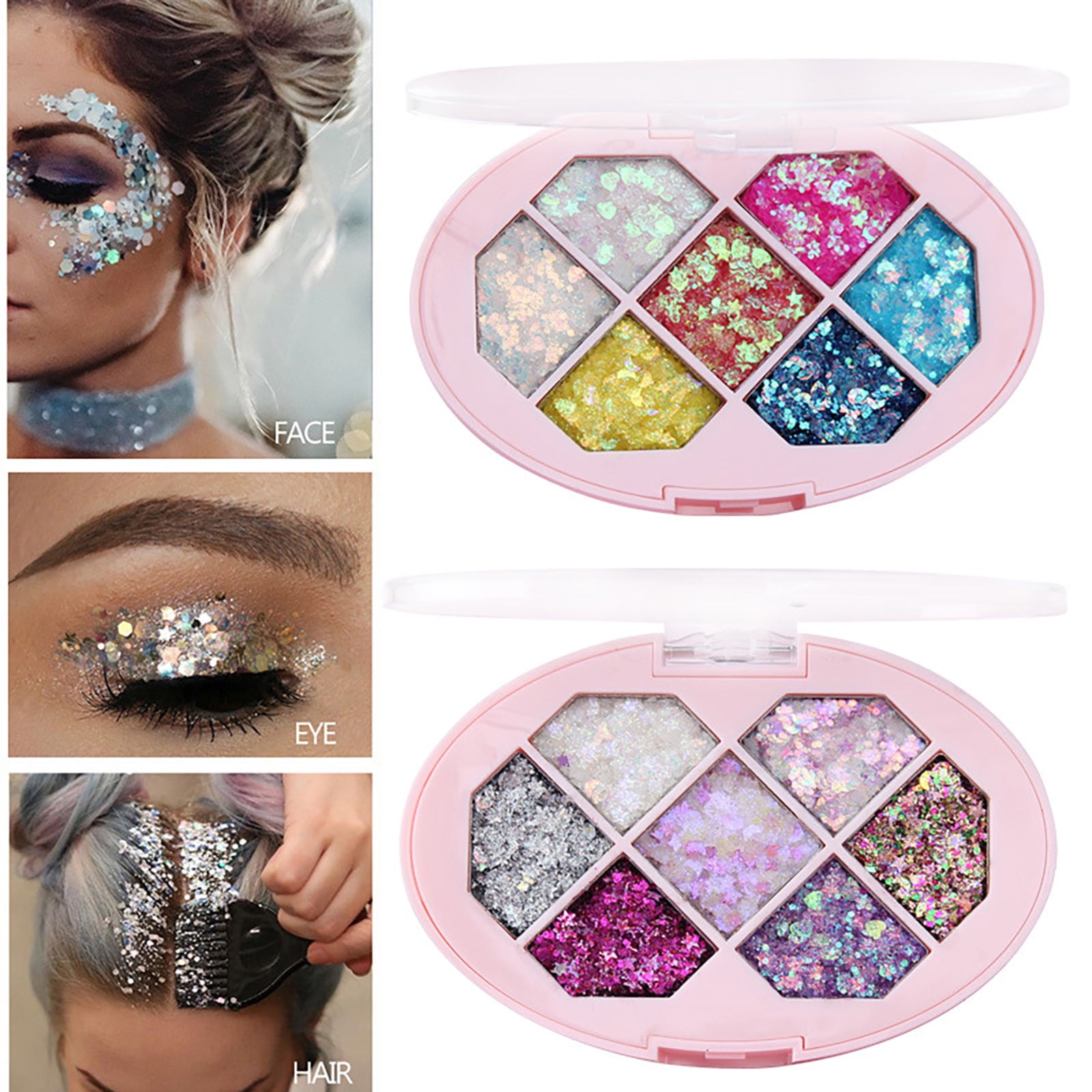 European Style Sequin Eye Shadow, Glittery, Reflective Finish, High ...