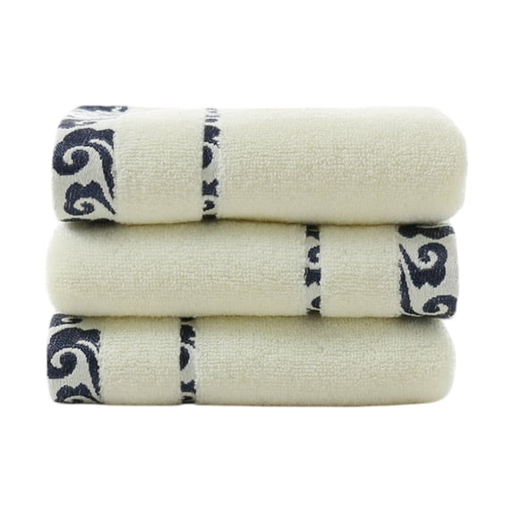 European Style Terry Towel Set - Highly Absorbent Quick-Dry Face Towel ...