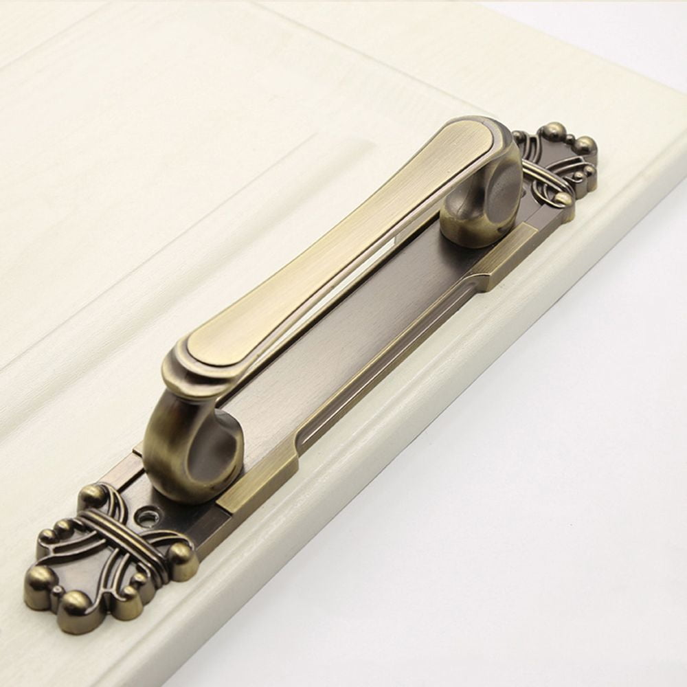 European Style Wooden Door Opposite Door Antique Copper Retro Pulls ...