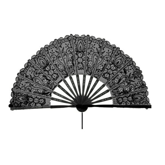 European Styles Embroidered Lace Fan Hollowed Pattern Wedding Accessory ...