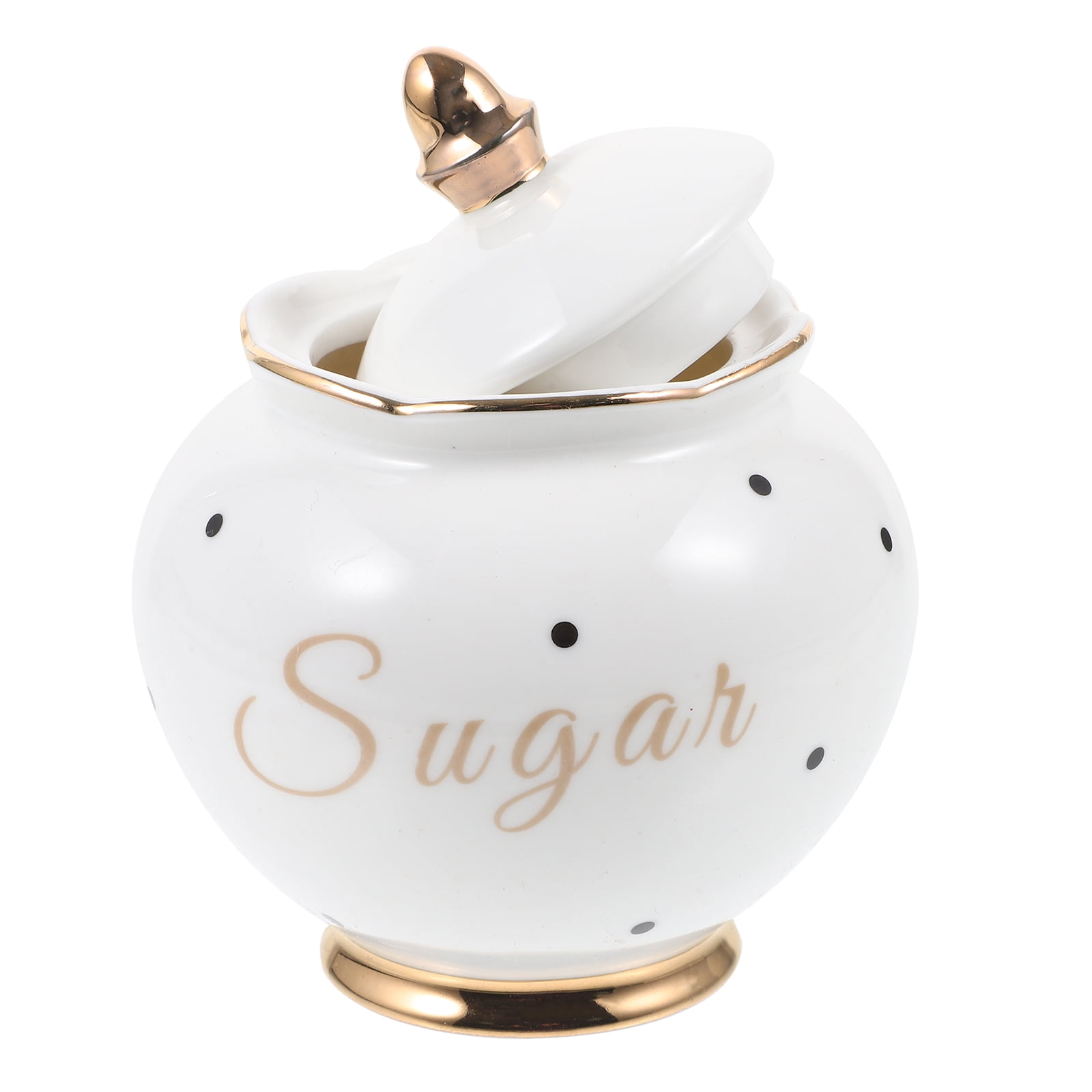 European Sugar Pot Spices Storage Jar Container Ceramic Condiment ...