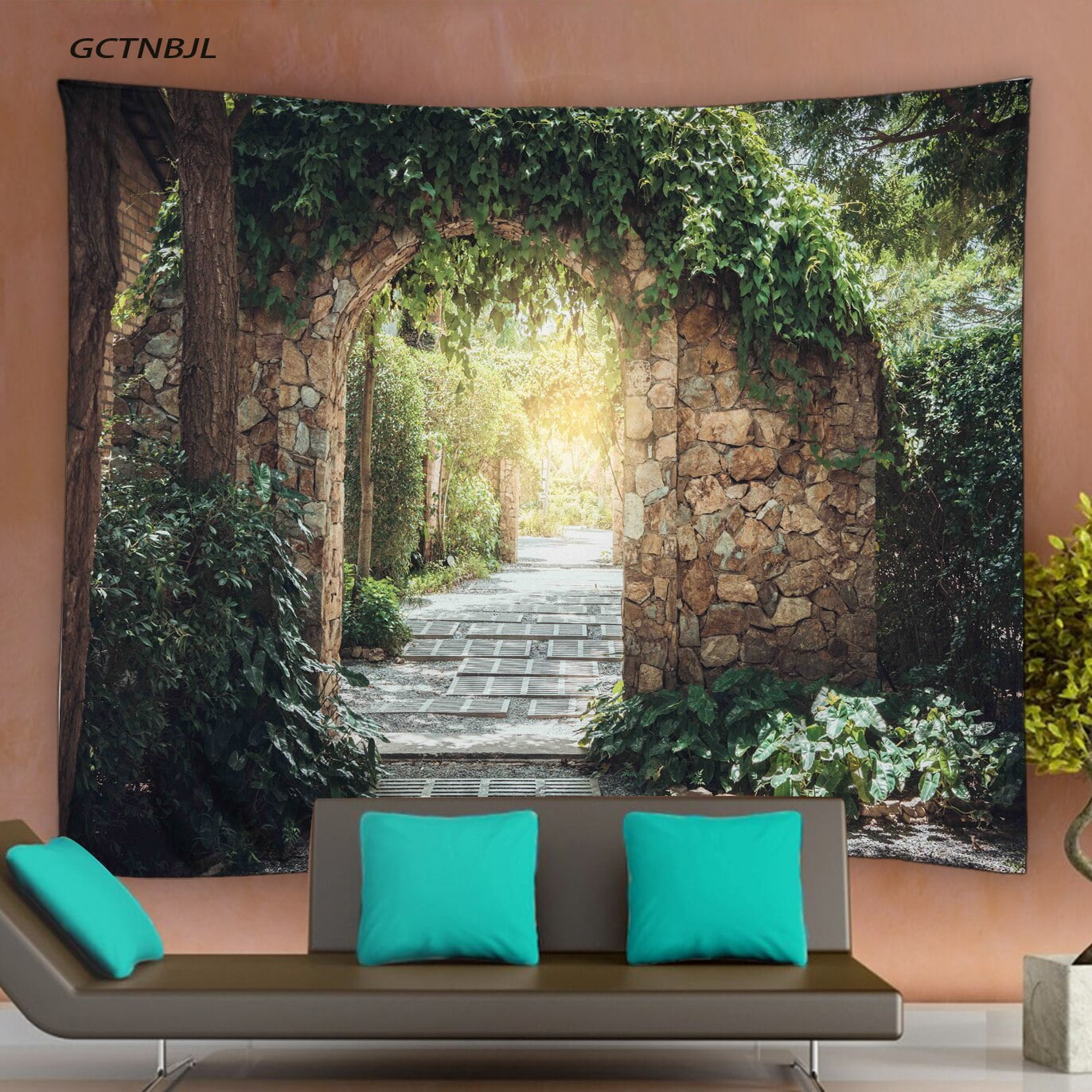 European Tapestry Stone Arch Medieval Heritage Countryside Cityscape ...