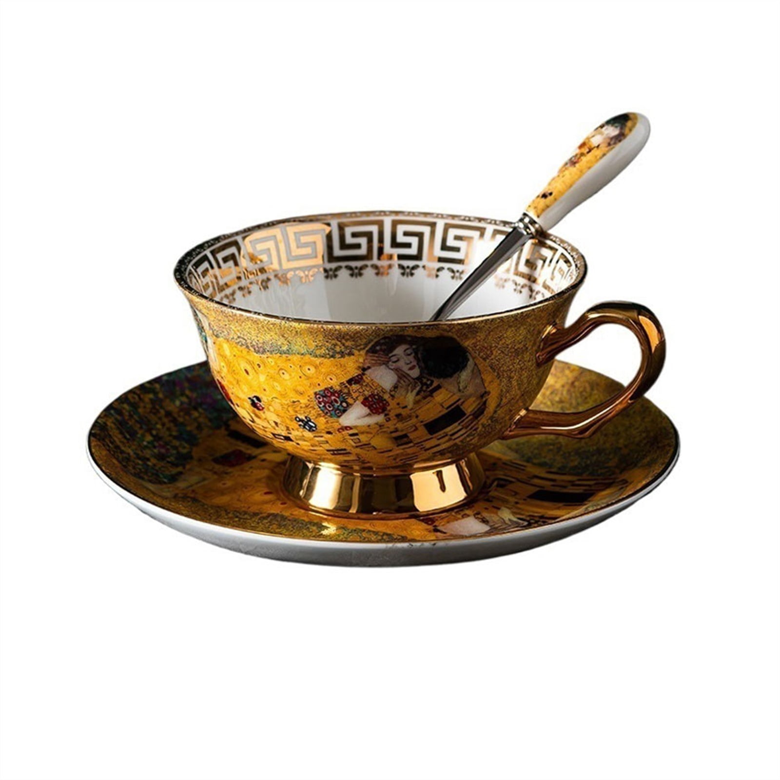 European Tea Set Set Of Bone China Coffee Cups High-grade Retro Senior British Afternoon Light ...