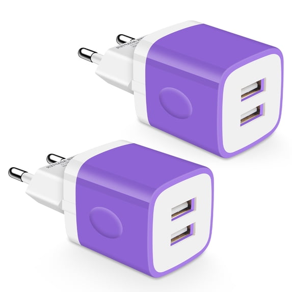 European Travel Plug Adapter,AILKIN 2PACK 2.1A International Travel ...
