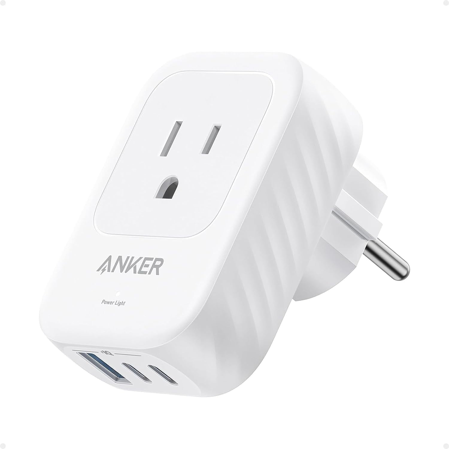 European Travel Plug Adapter USB C 15W,Anker International Power Plug ...