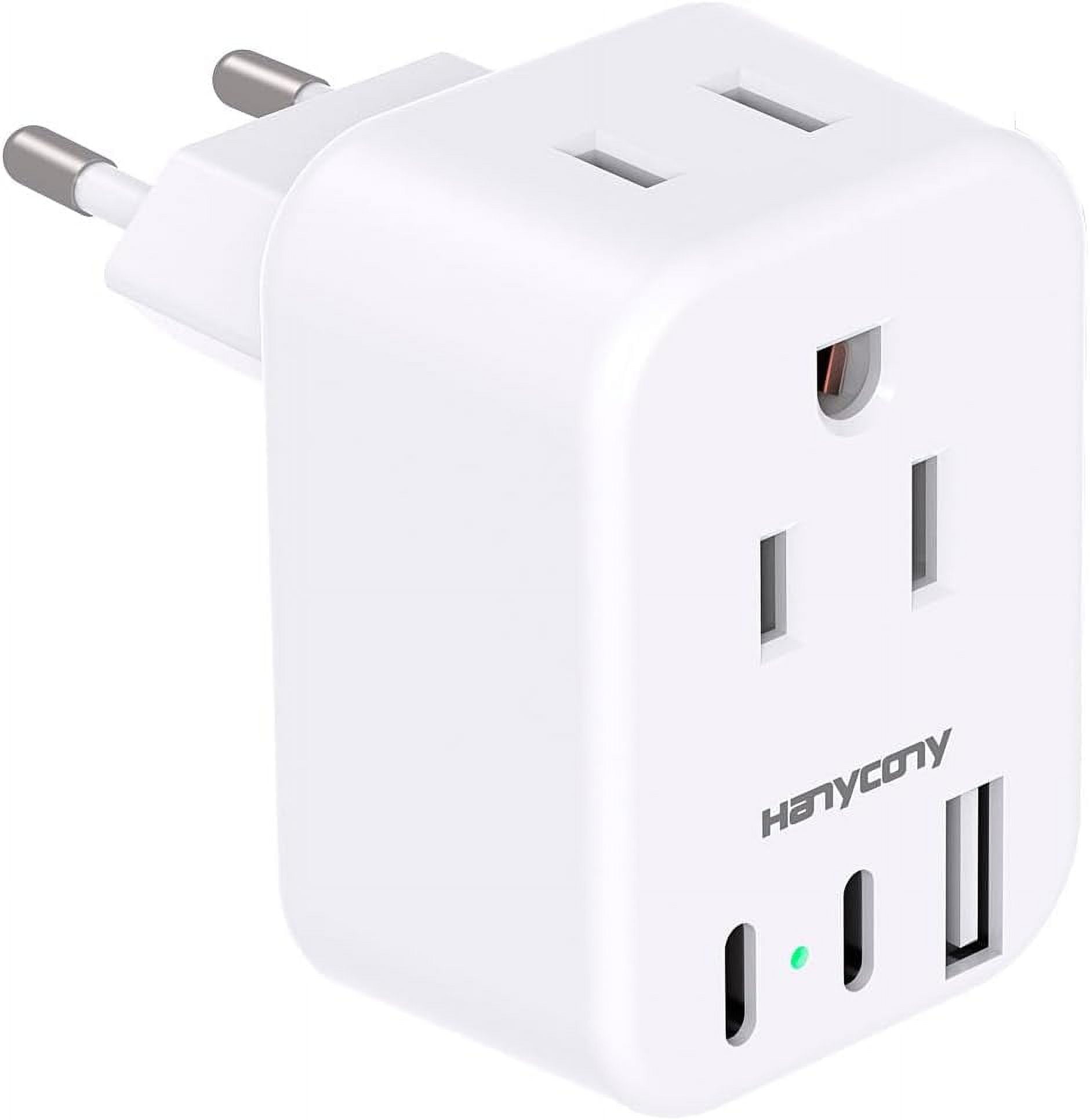 European Travel Plug Adapter USB C, International Plug Adapter, US to ...