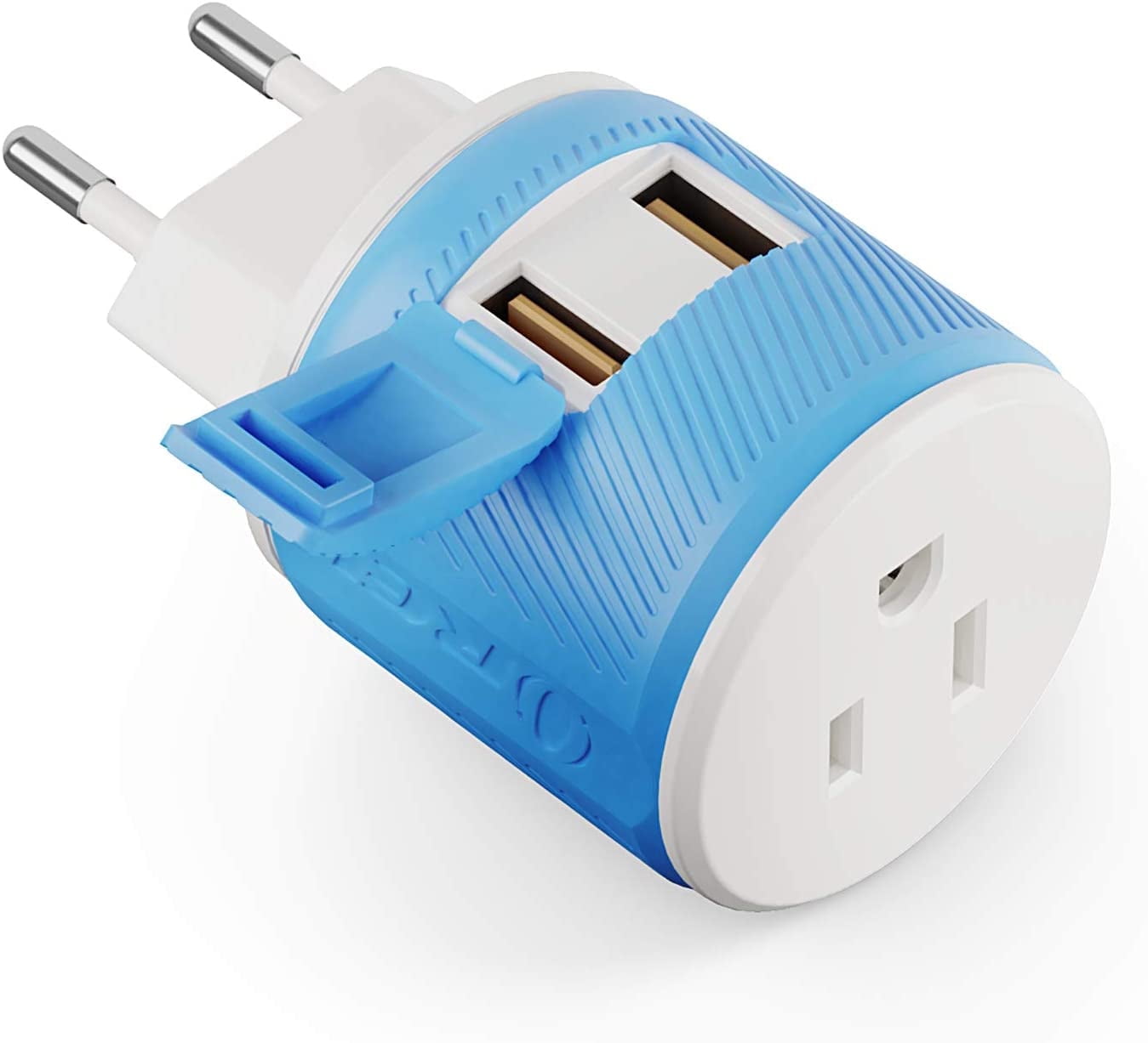 European Travel Plug Adapter with Dual USB - for Most of Europe - Type ...