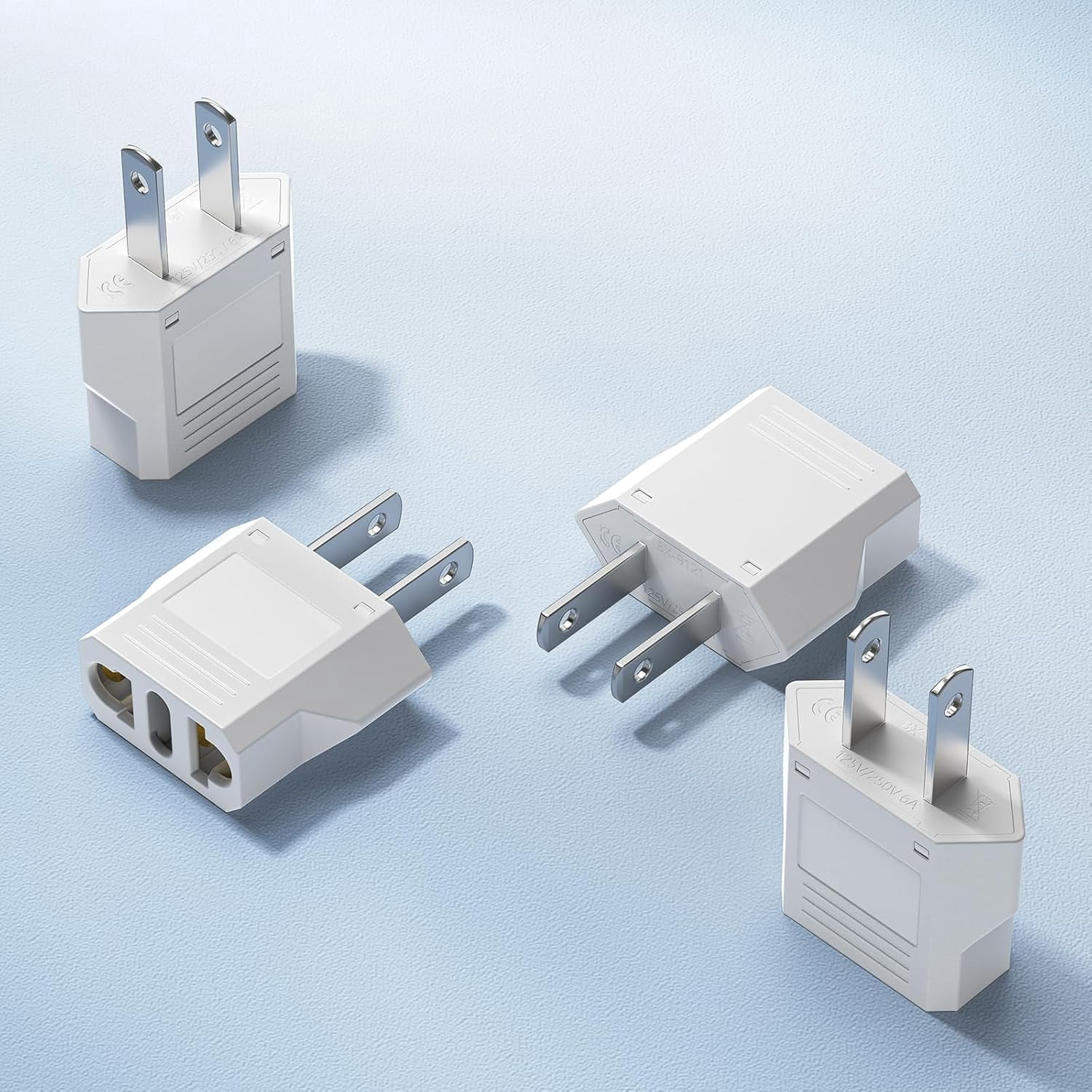 European to US Plug Adapter, EU to US Plug Adapter Converts 2-Prong ...