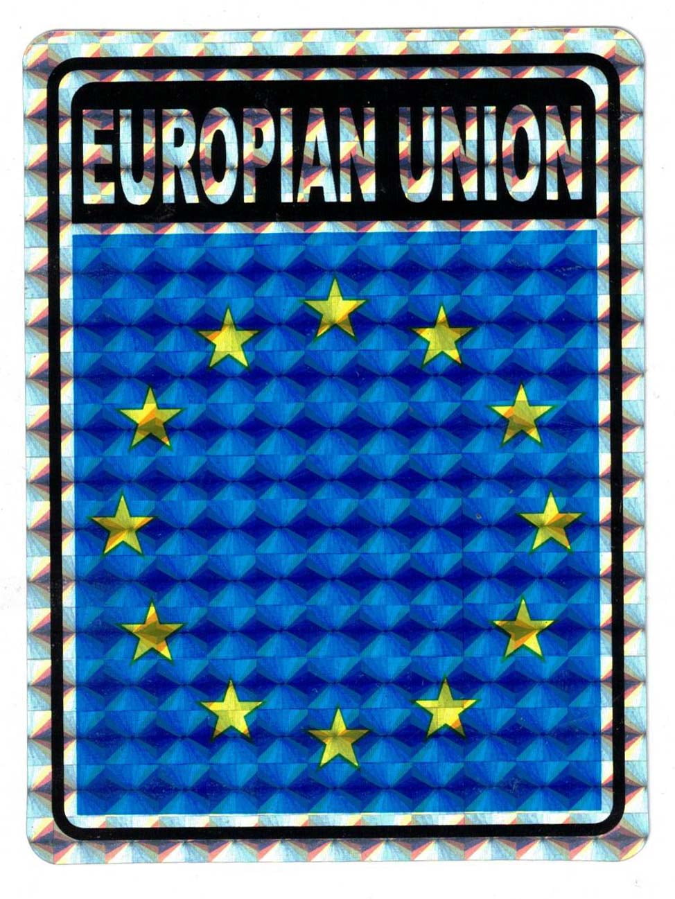 European Union Country Flag Reflective Decal Bumper Sticker DC-081 ...
