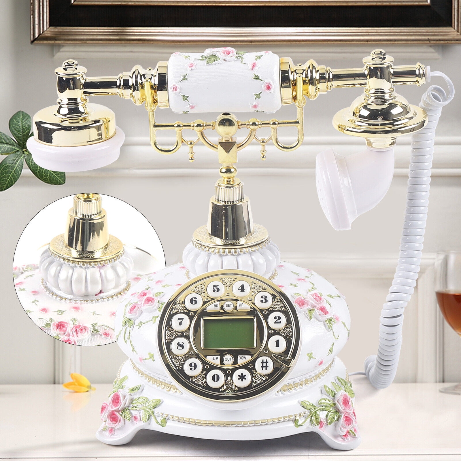European Vintage Handset Telephone Antique Old Fashioned Phone ...