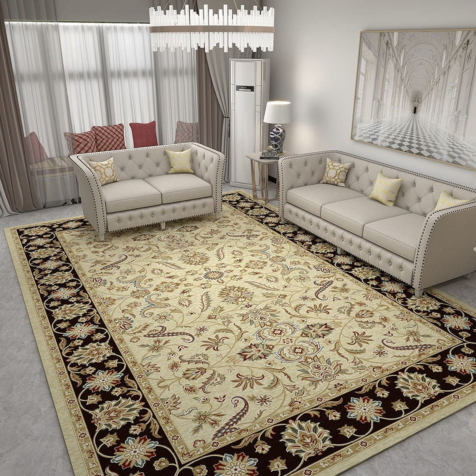 European Vintage Style Carpet Living Room Sofa Rugs Decoration Bedroom ...
