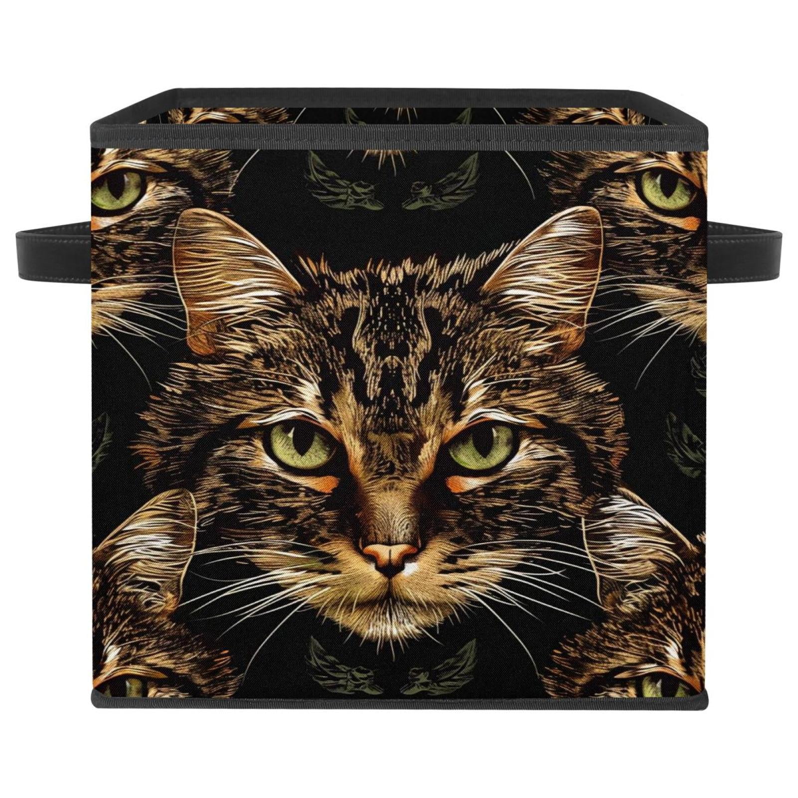 European Wildcat Head Storage Bins, Extra Large Closet Storage Cube for ...
