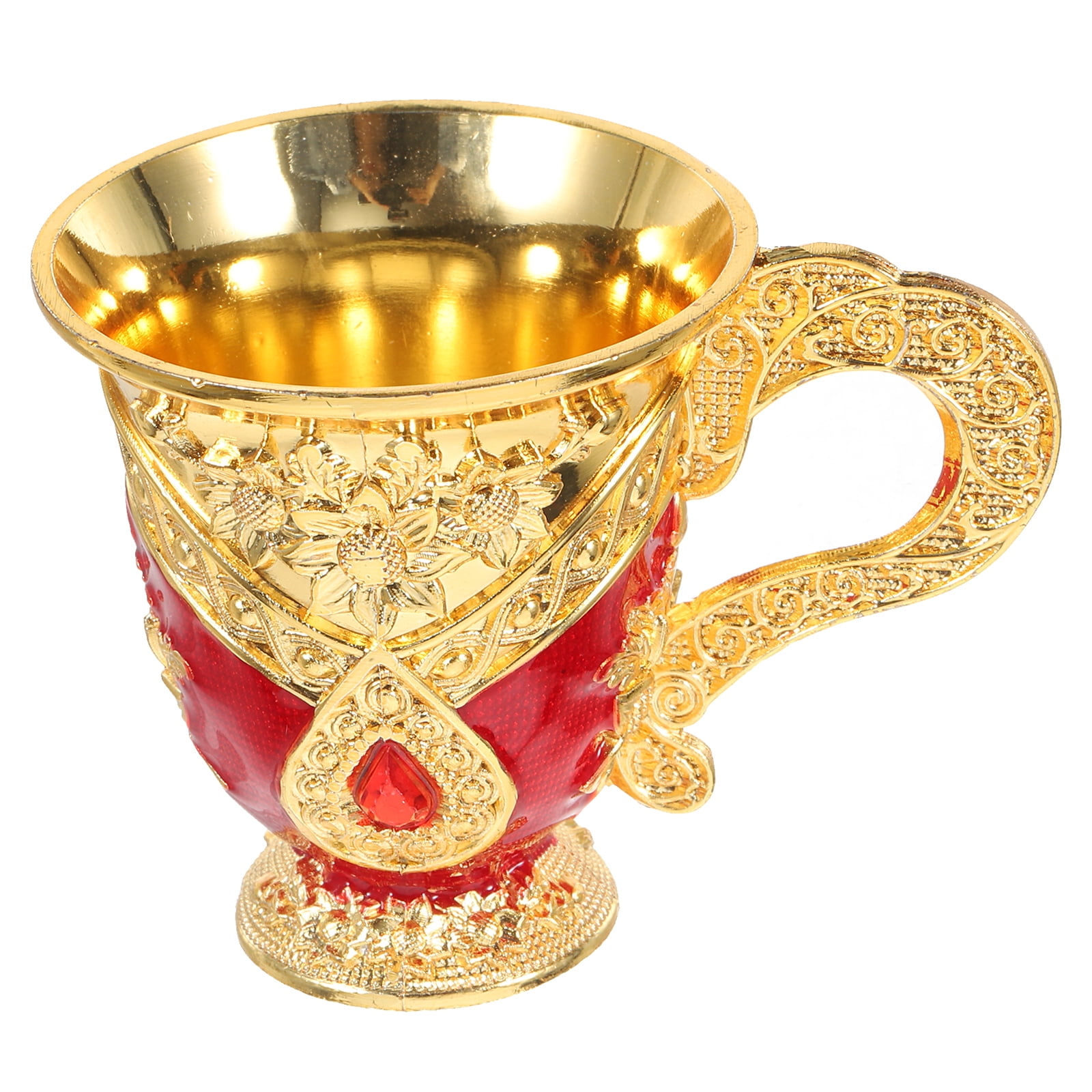 European Wine Glass Wine Glasses Mini Cup Metal Chalice Cup Royal Wine ...
