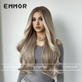 European and American Cross-Border New Women's Wig Middle Part Long ...