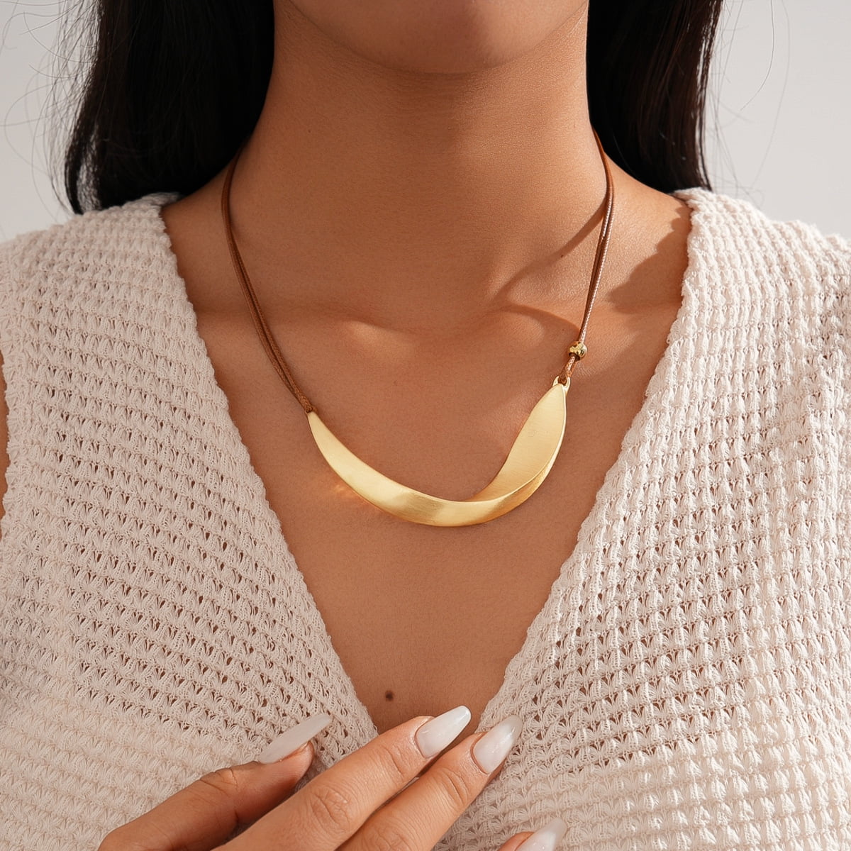 European and American Simple Irregular Brushed Twisted Double Layer ...