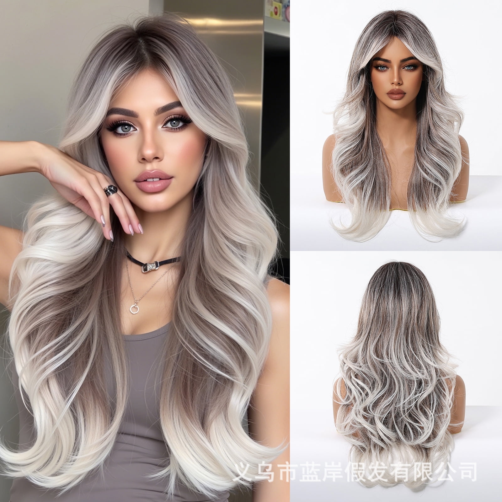 European and American Style Full Wig for Women, Realistic Natural Eight ...