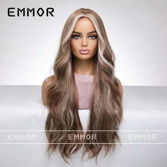 European and American Style Middle Part Long Curly Wig for Women, Ear ...