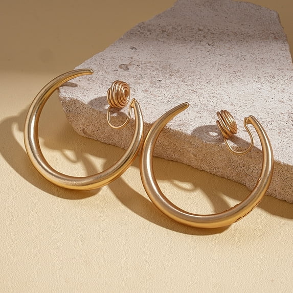 European and American Style Personality Metallic Geometric Round Non ...