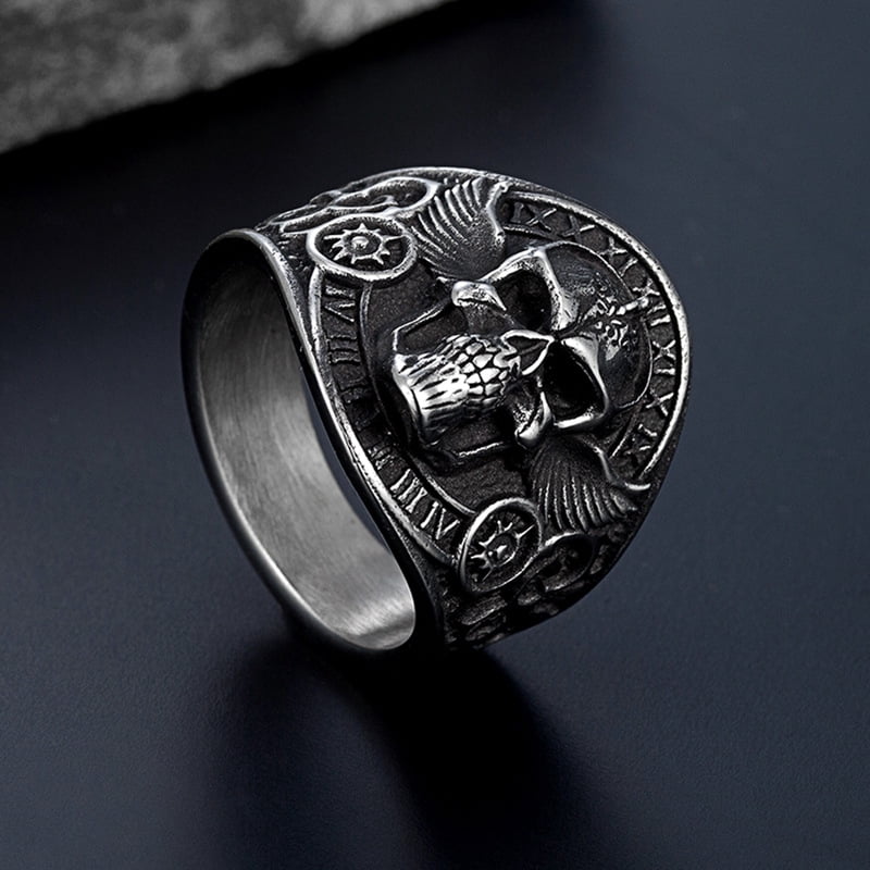 European and American Style Personalized Nordic Viking Fashion Skull ...