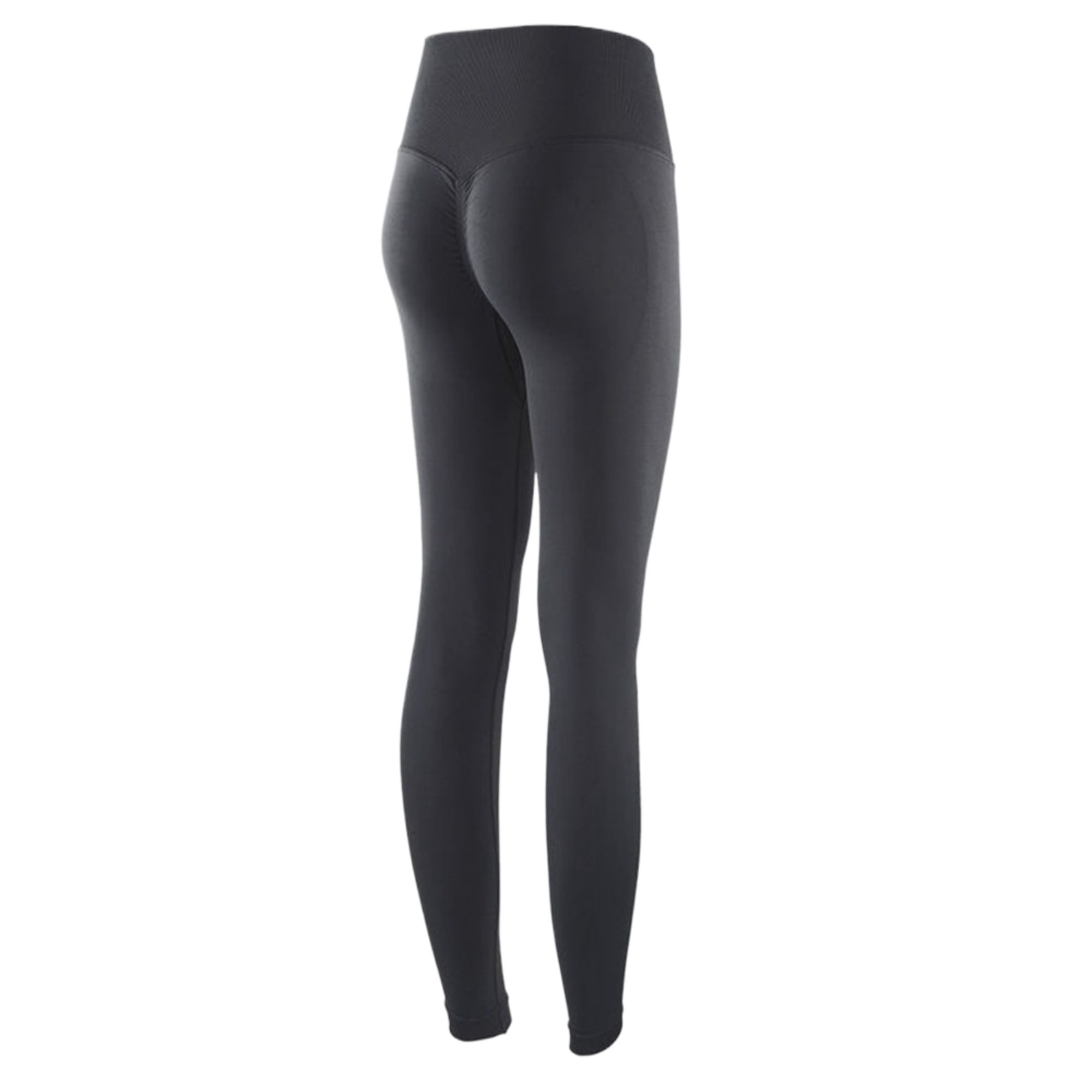 European and American high waisted hip lifting solid color fitness ...
