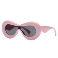 Womens Sunglasses Wide Oval Shape Retro Fashion UV 400 Peach, Pink ...