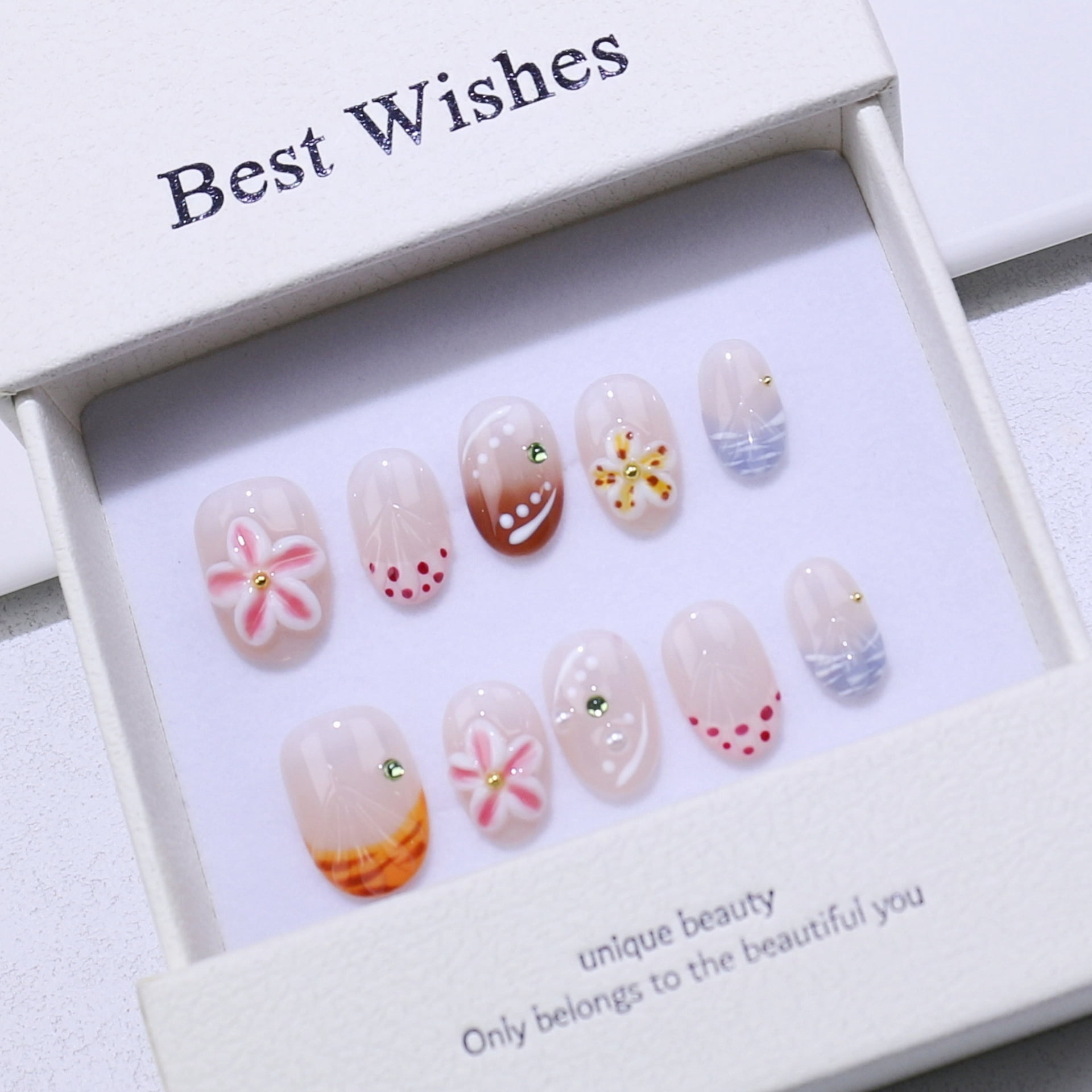 European and American style pure hand-worn nail ins three-dimensional ...