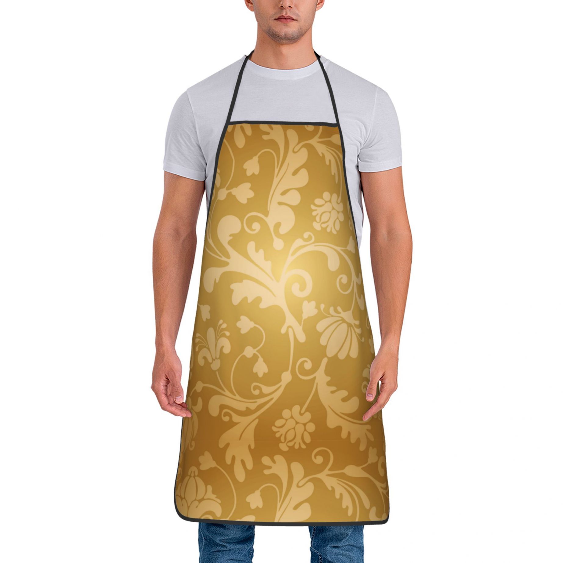 European classical flower background (10) Aprons for Women Men ...