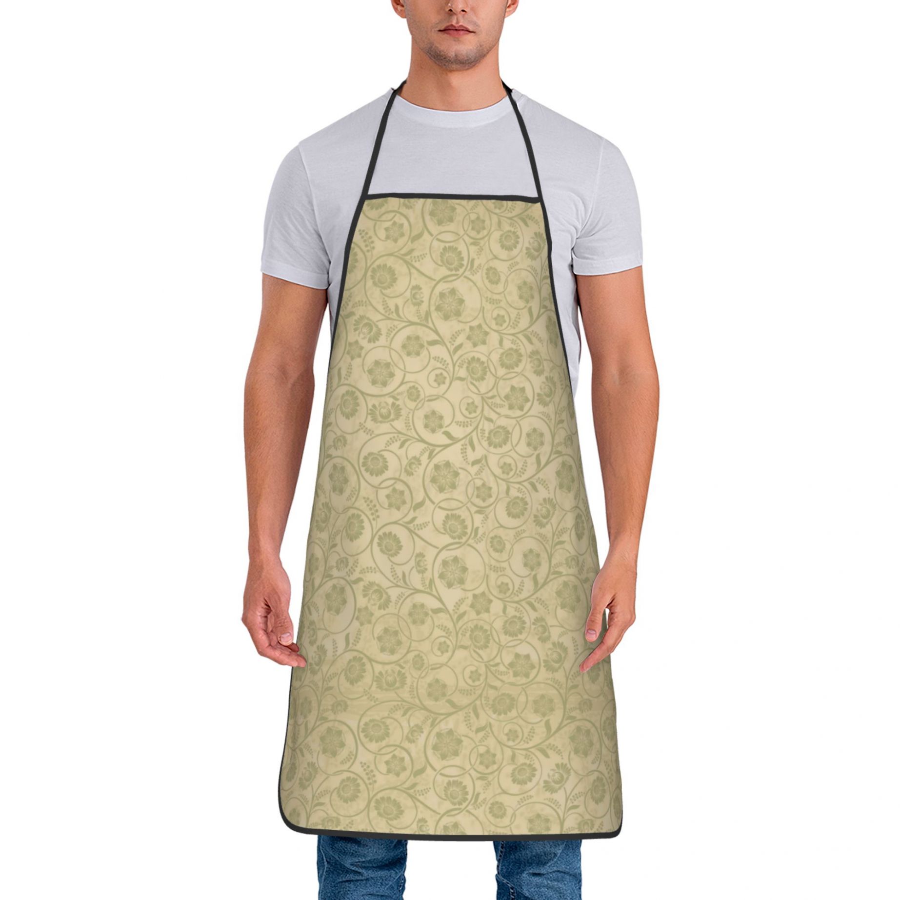 European classical flower background (29) Aprons for Women Men ...
