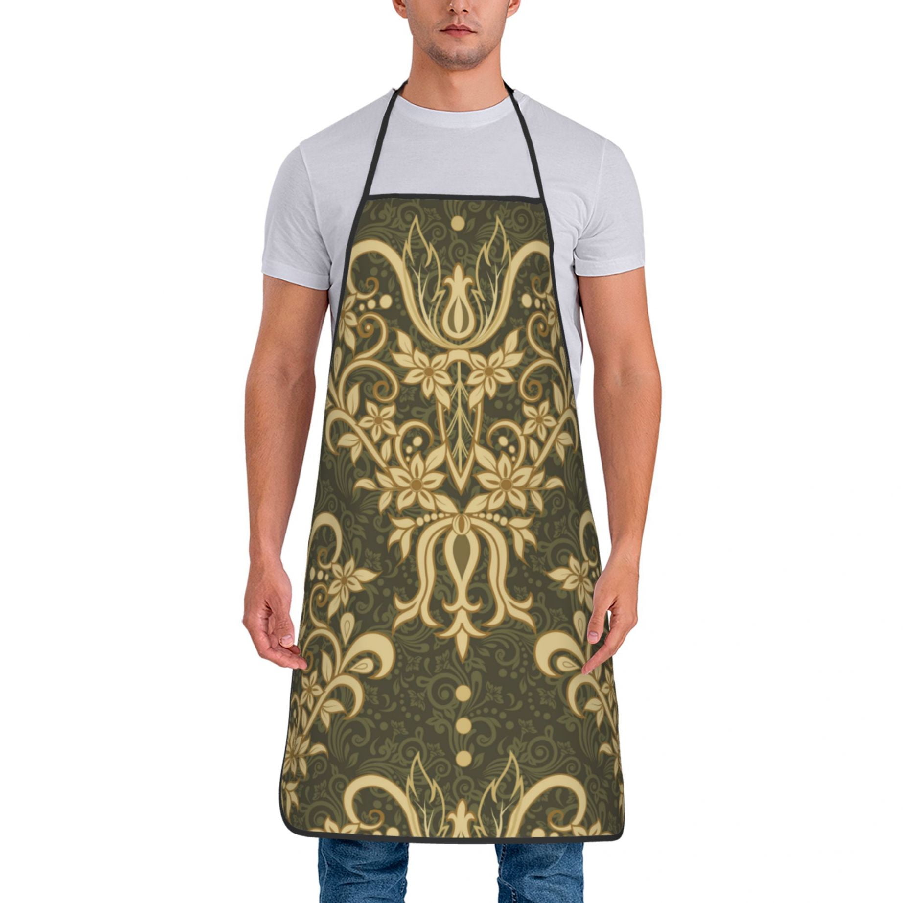 European classical flower background (4) Aprons for Women Men ...