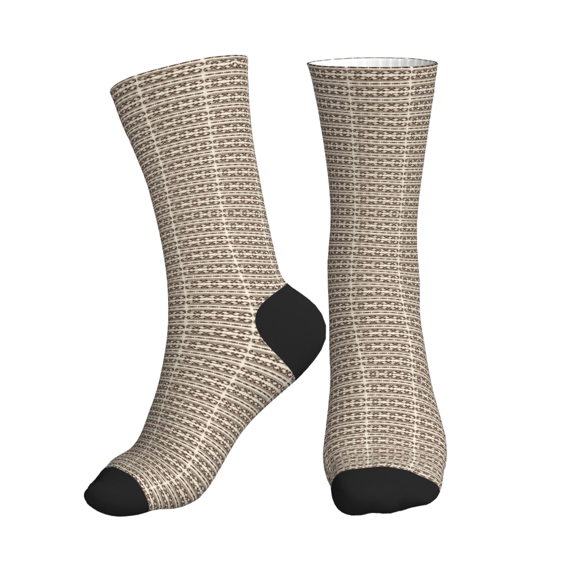 European floral border pattern Funny Socks For Men & Women-Gifts For ...