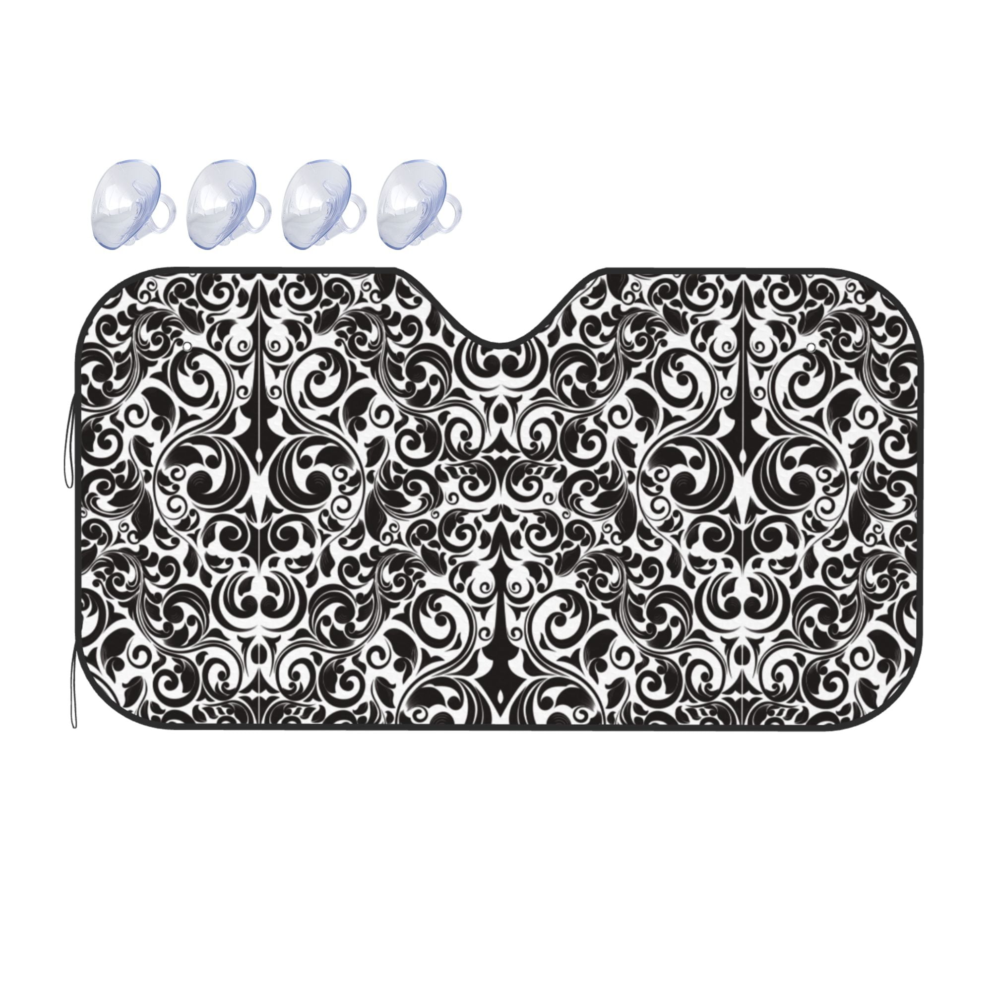 European flower background 1-Piece Car Front Window Sunshade-Foldable ...