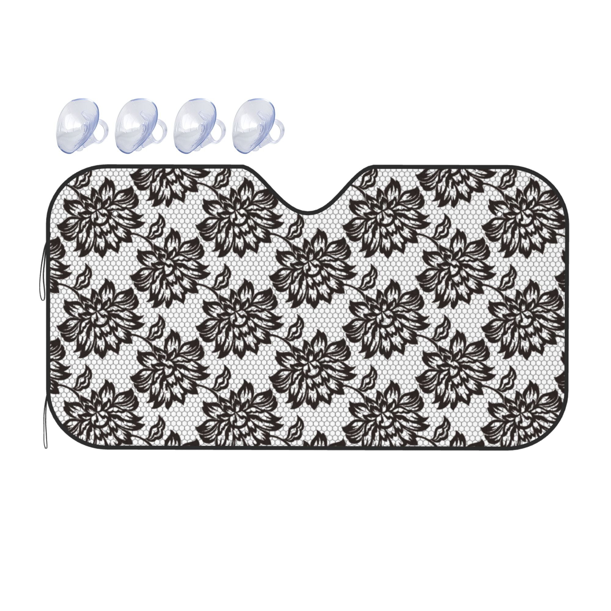 European flower background 1-Piece Car Front Window Sunshade-Foldable ...