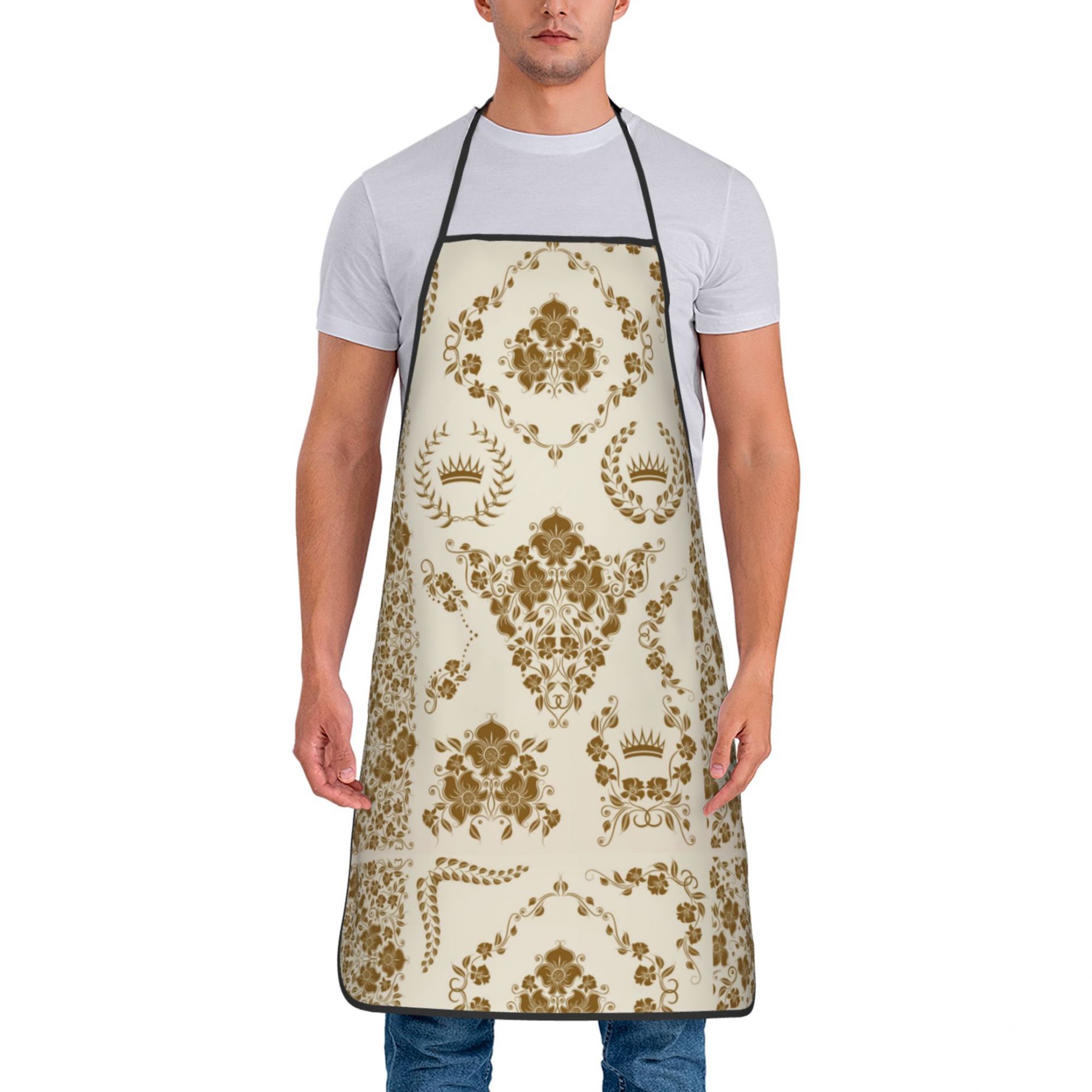European flower background (13) Aprons for Women Men Waterproof Apron ...
