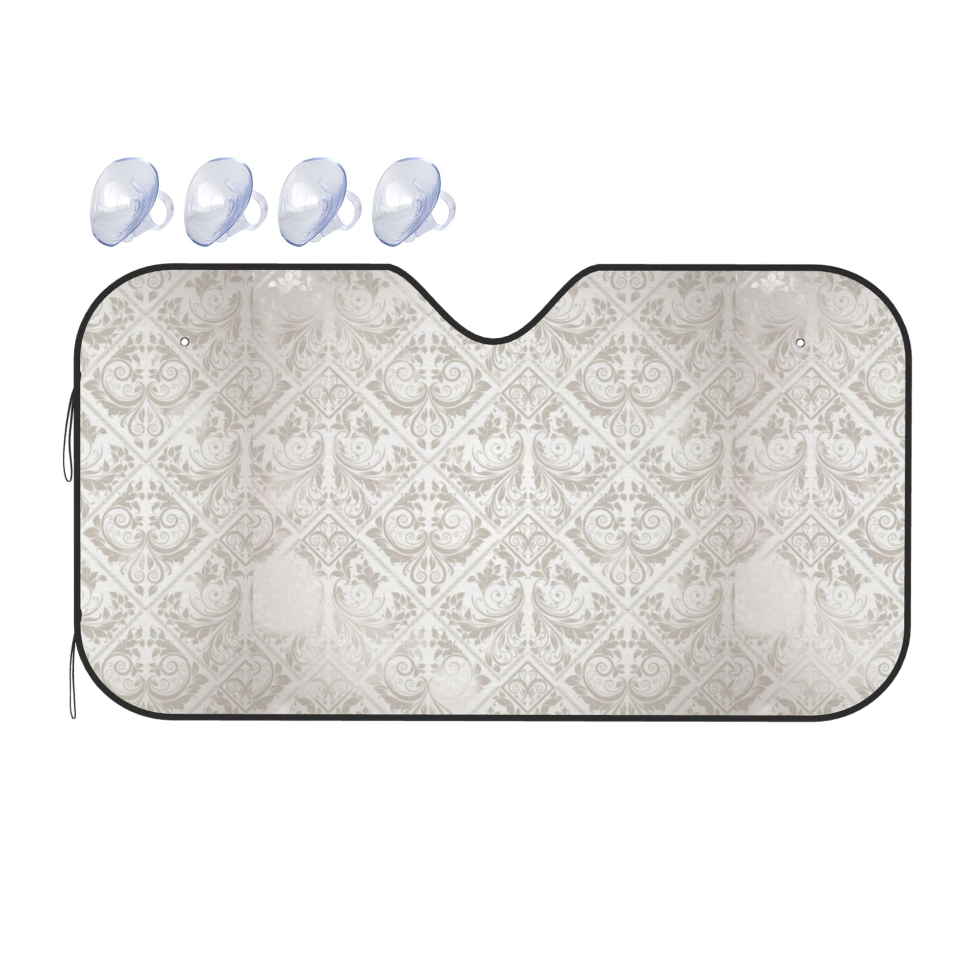 European flower pattern background 1-Piece Car Front Window Sunshade ...