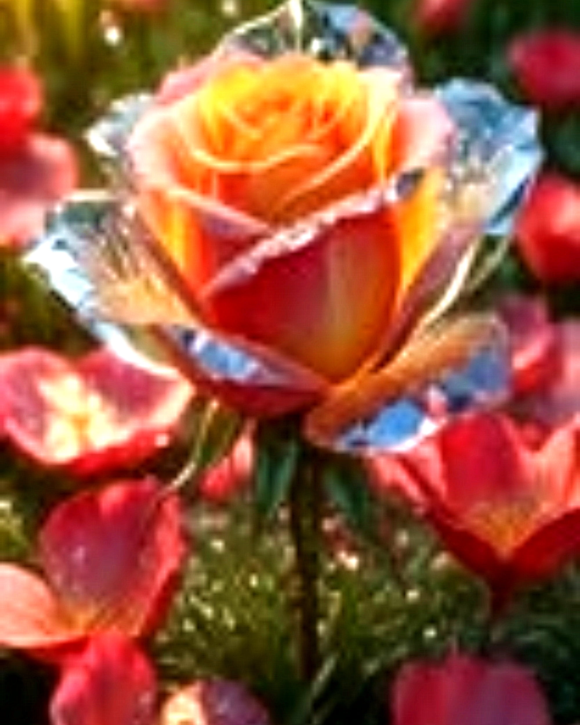 European roses are colorful and suitable for courtyard flower beds ...