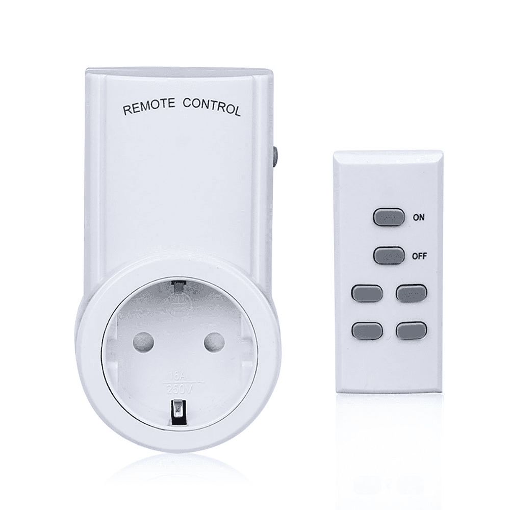 European Standard Wireless Smart Remote Control Power Socket Light Switch Plug Socket Power